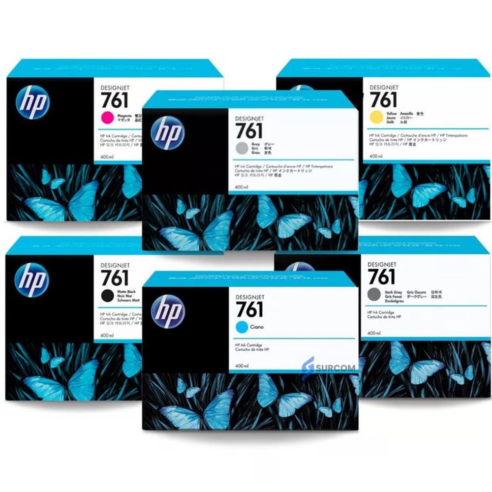 Kit de Tinta HP 761 Original 6 Colores 400 ml - Oechsle