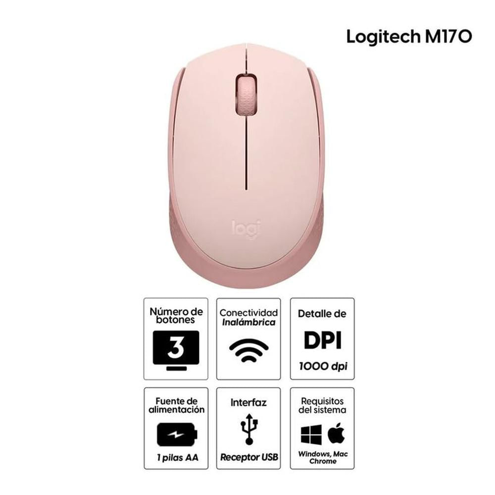 Mouse Logitech M170 Wireless Rosa - Oechsle