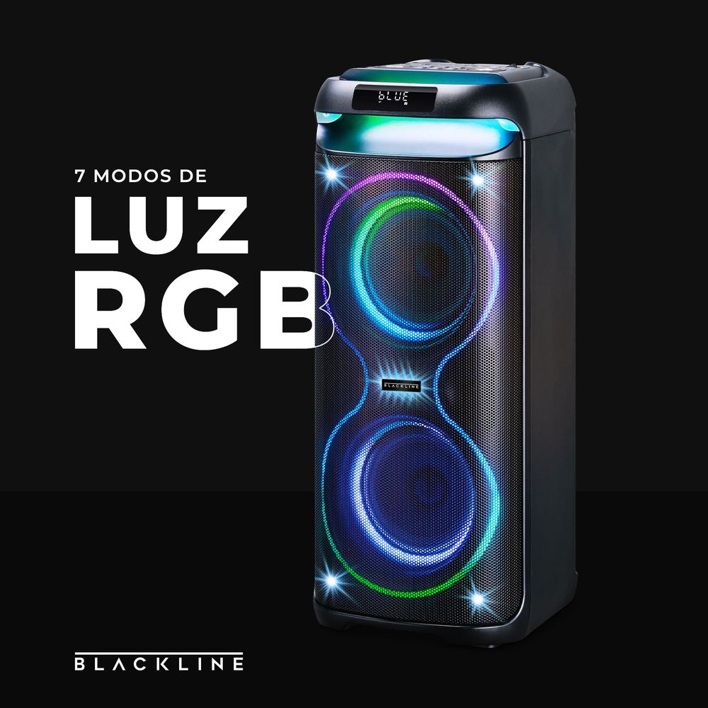 Torre BLACKLINE TORRBL65INF 2X6.5 BT FM Sonido Espacial DSP TWS - Oechsle