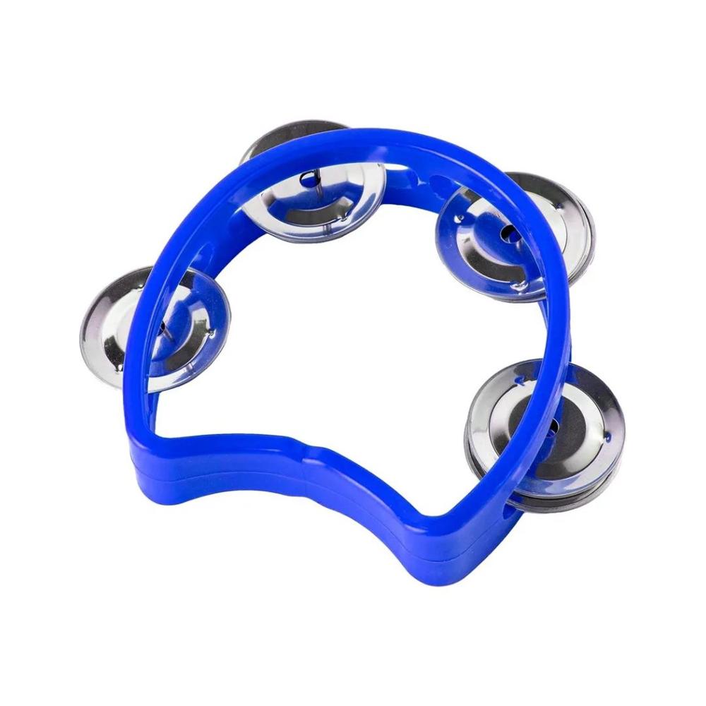 Pandereta Infantil Plástica 4 Chapas 10 cm - Azul - Oechsle