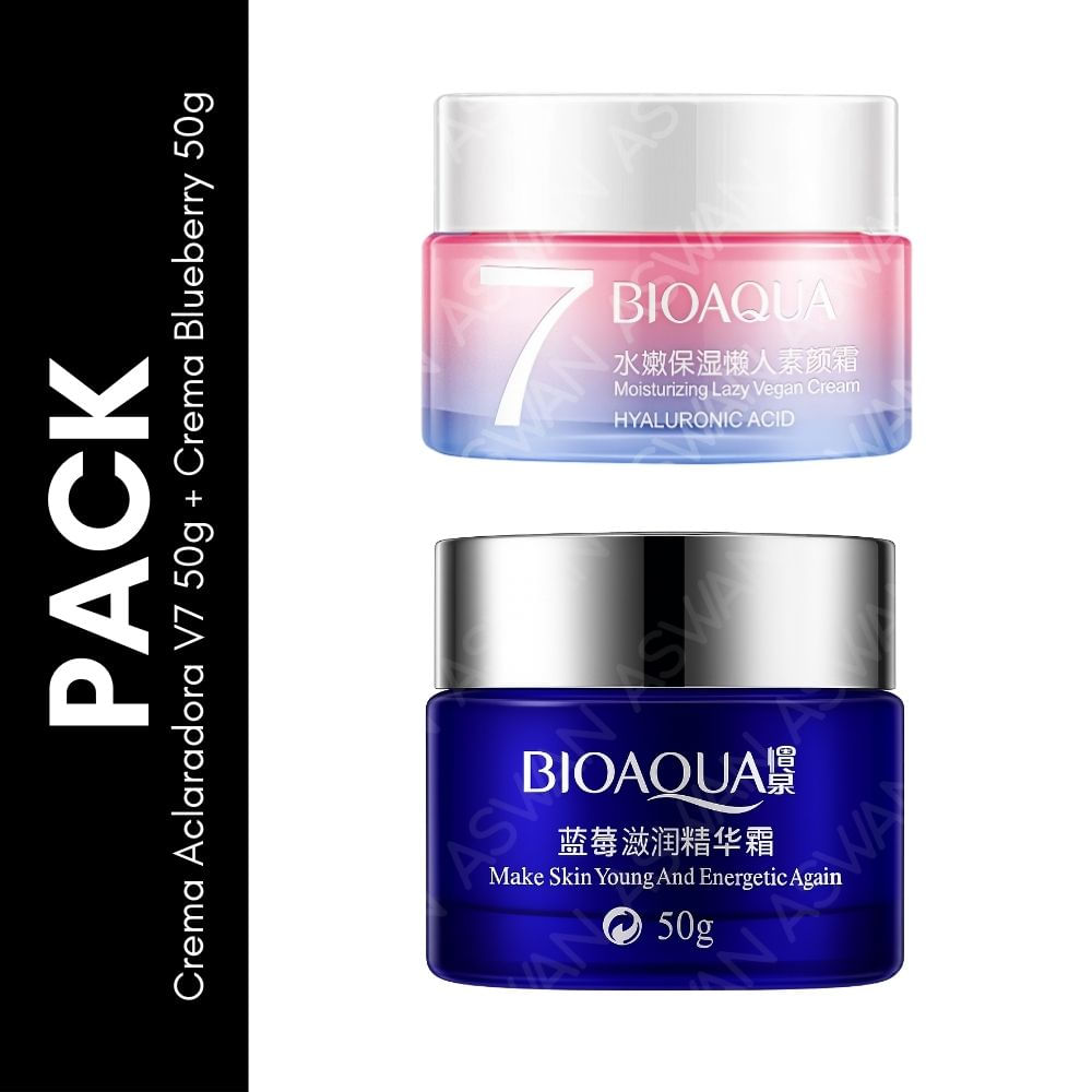 Pack Crema Aclaradora V7 50g + Crema Blueberry 50g - BIOAQUA - Oechsle