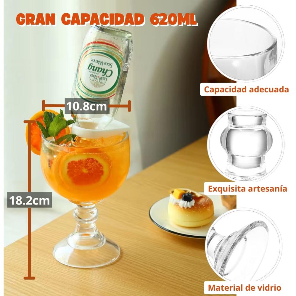 Copa Chabela 620ml 6 Copas Crisa Vidrio Resistente Multiuso - Oechsle