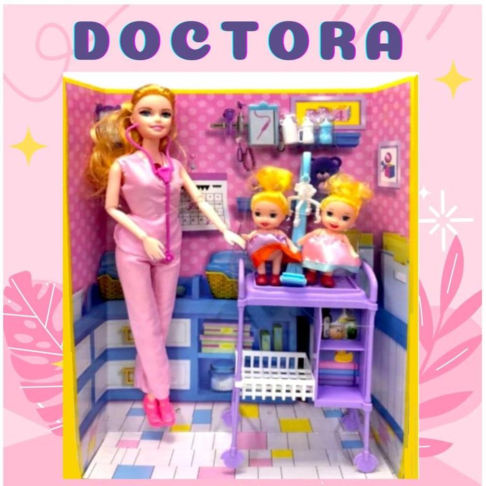 Set Muñeca Doctora con Bebés y Accesorios - Oechsle
