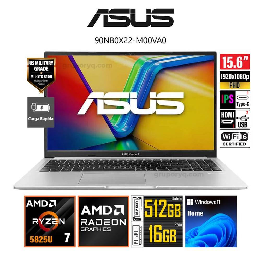 Laptop ASUS VIVOBOOK M1502YA-NJ572W Ryzen 7-5825U 15.6" FHD RAM 16GB ...