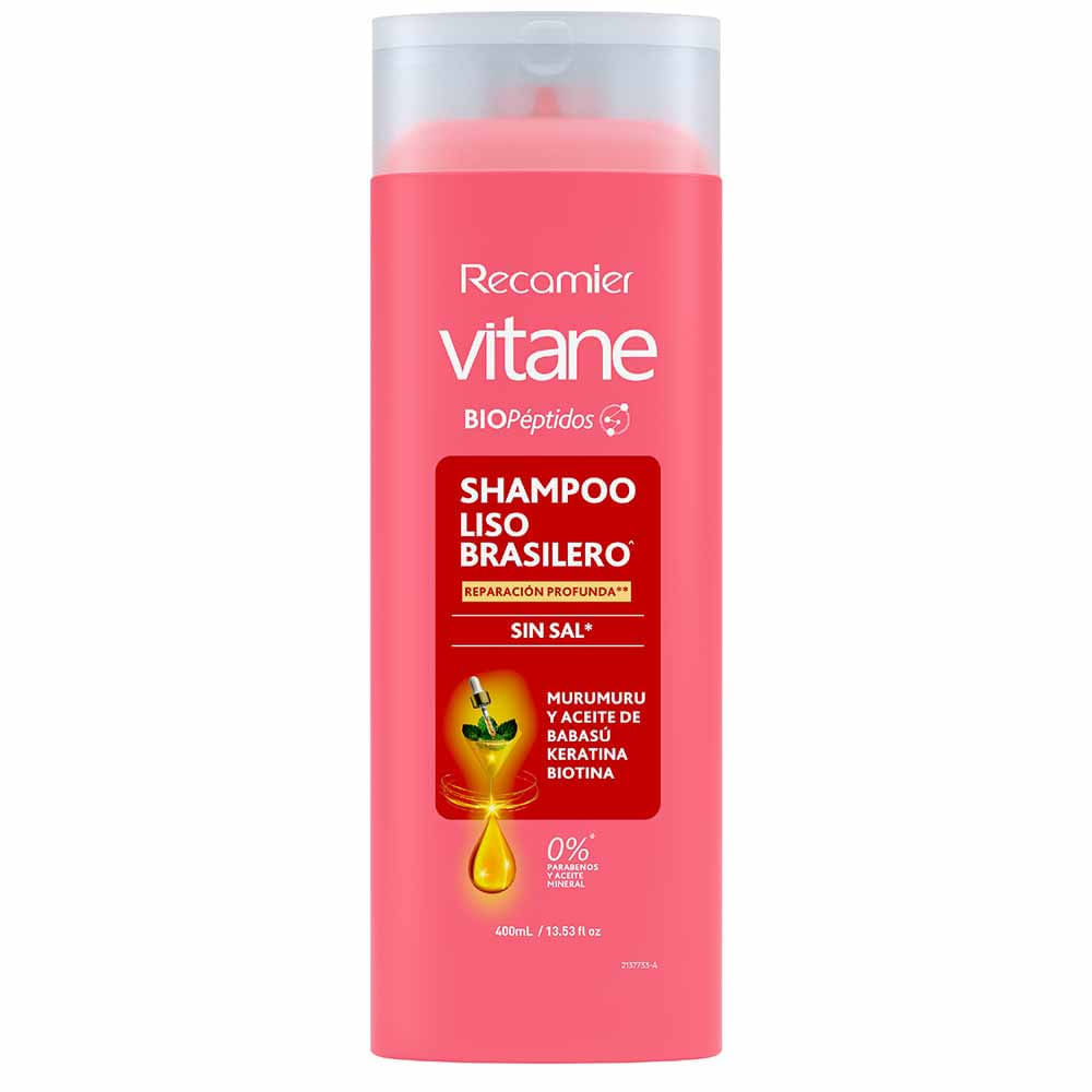 Shampoo VITANE Liso Brasilero Botella 400ml - Oechsle