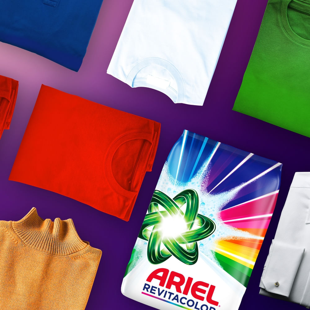 Detergente en Polvo ARIEL Revitacolor para Ropa Blanca y de Color Bolsa ...