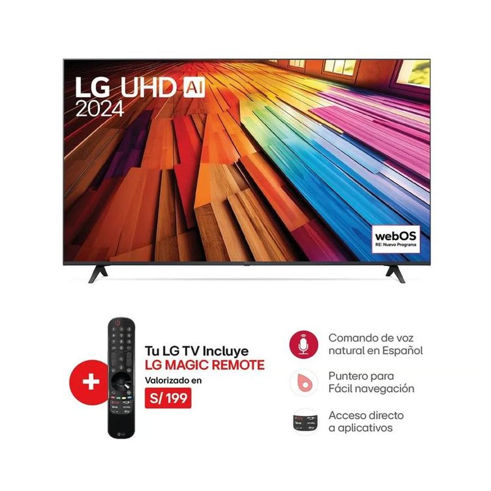 Televisor LG 55” LED 4K UHD SMART TV CON THINQ AI 55UT8050PSB 2024 ...