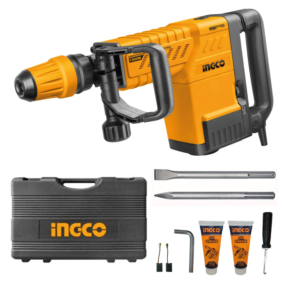 Martillo Demoledor SDS-MAX Ingco 1500W 6-25J 10KG PDB15006 - Oechsle