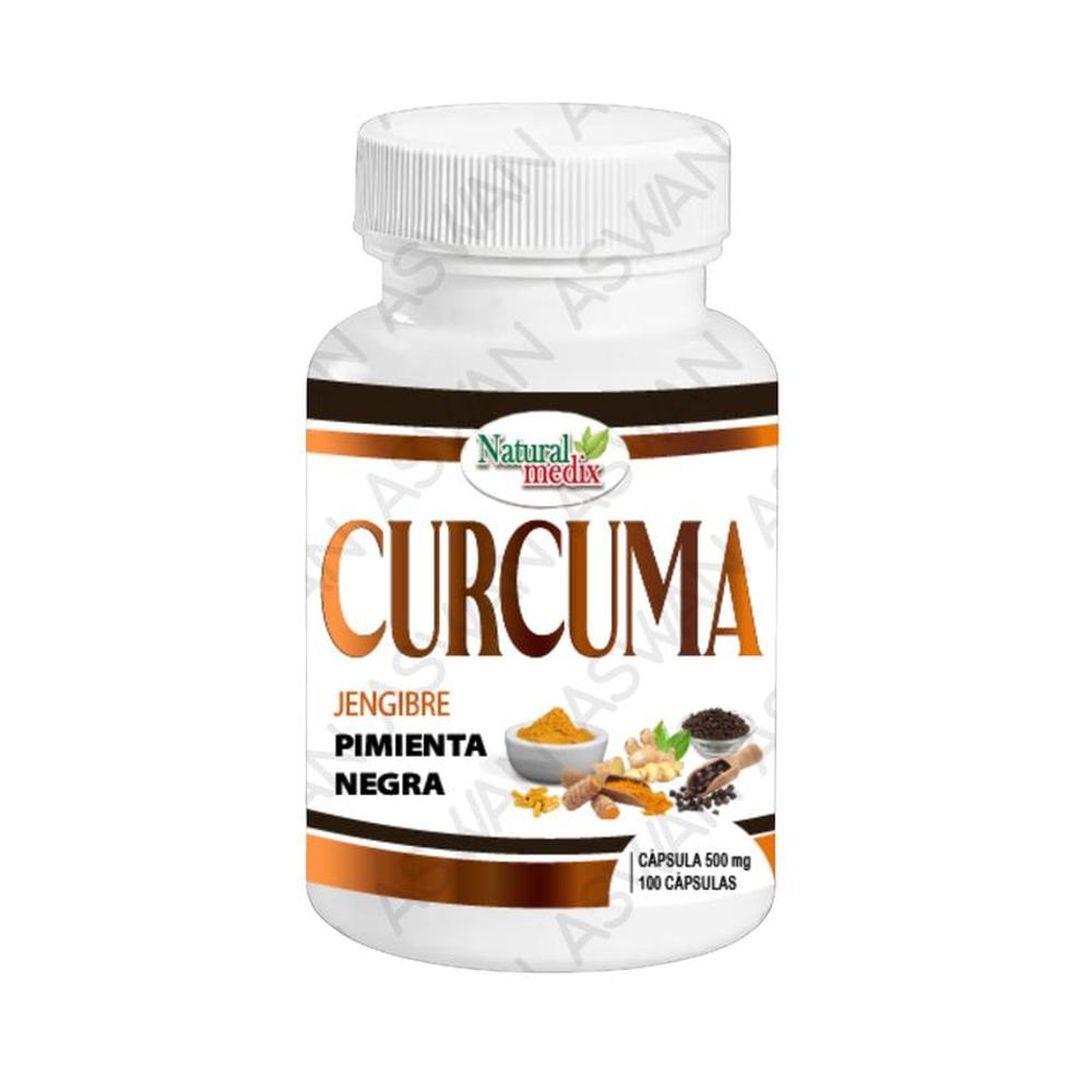 Curcuma Jengibre y Pimienta Negra 100 capsulas - NATURAL MEDIX - Oechsle