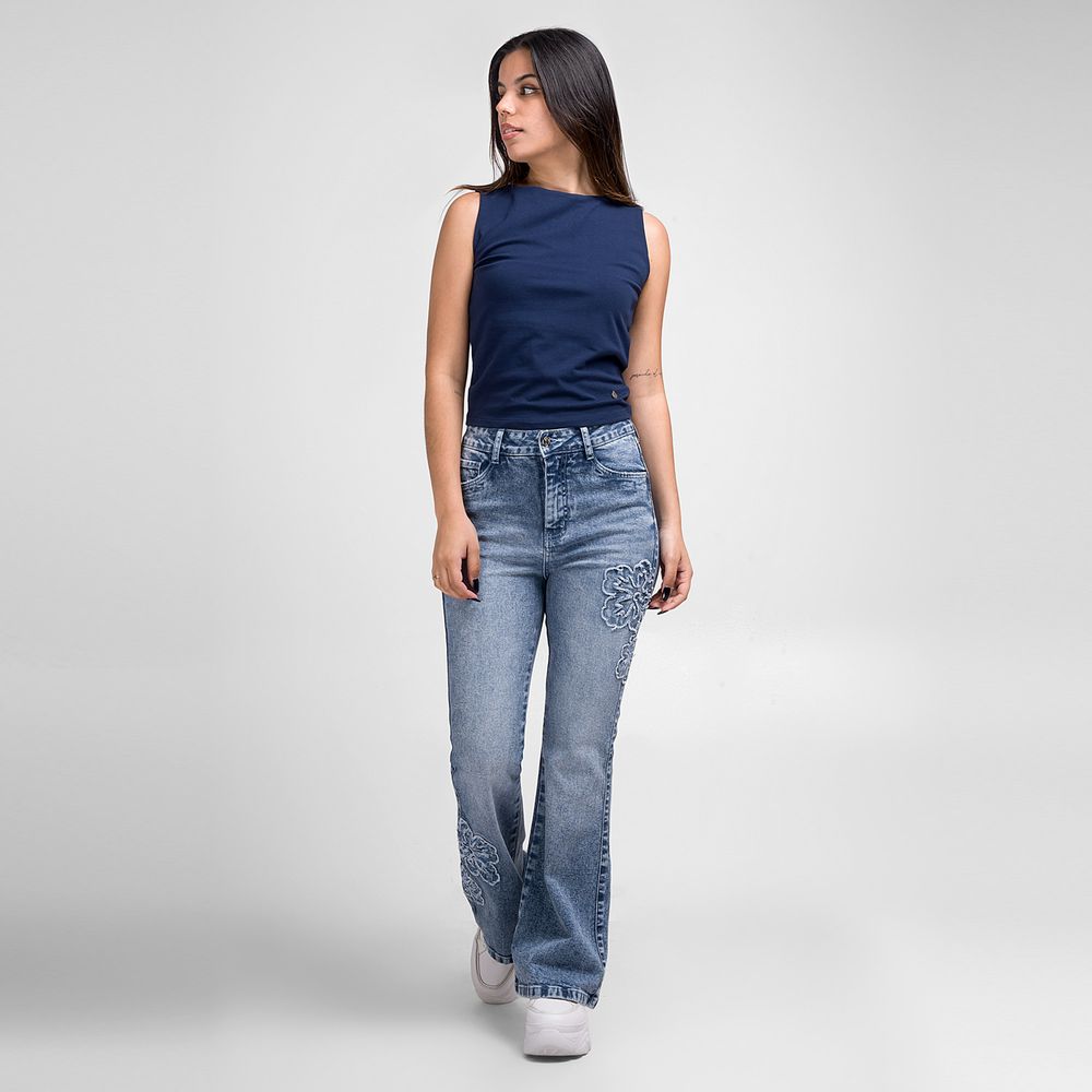 Pantalon Mujer Squeeze Flare Con Parches Urzula | Oechsle.pe - Oechsle