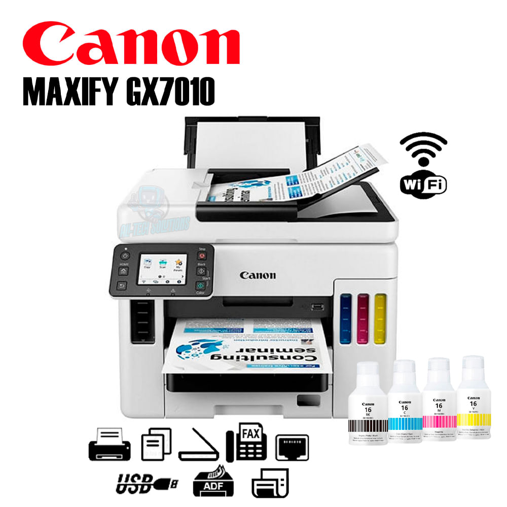 IMPRESORA MULTIFUNCIONAL CANON MAXIFY GX7010 WIFI - DÚPLEX - ADF - Oechsle
