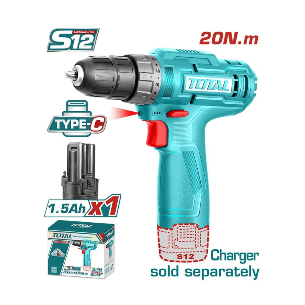 TALADRO ATORNILLADOR INALAMBRICO 12V -TDLI12428 - Oechsle