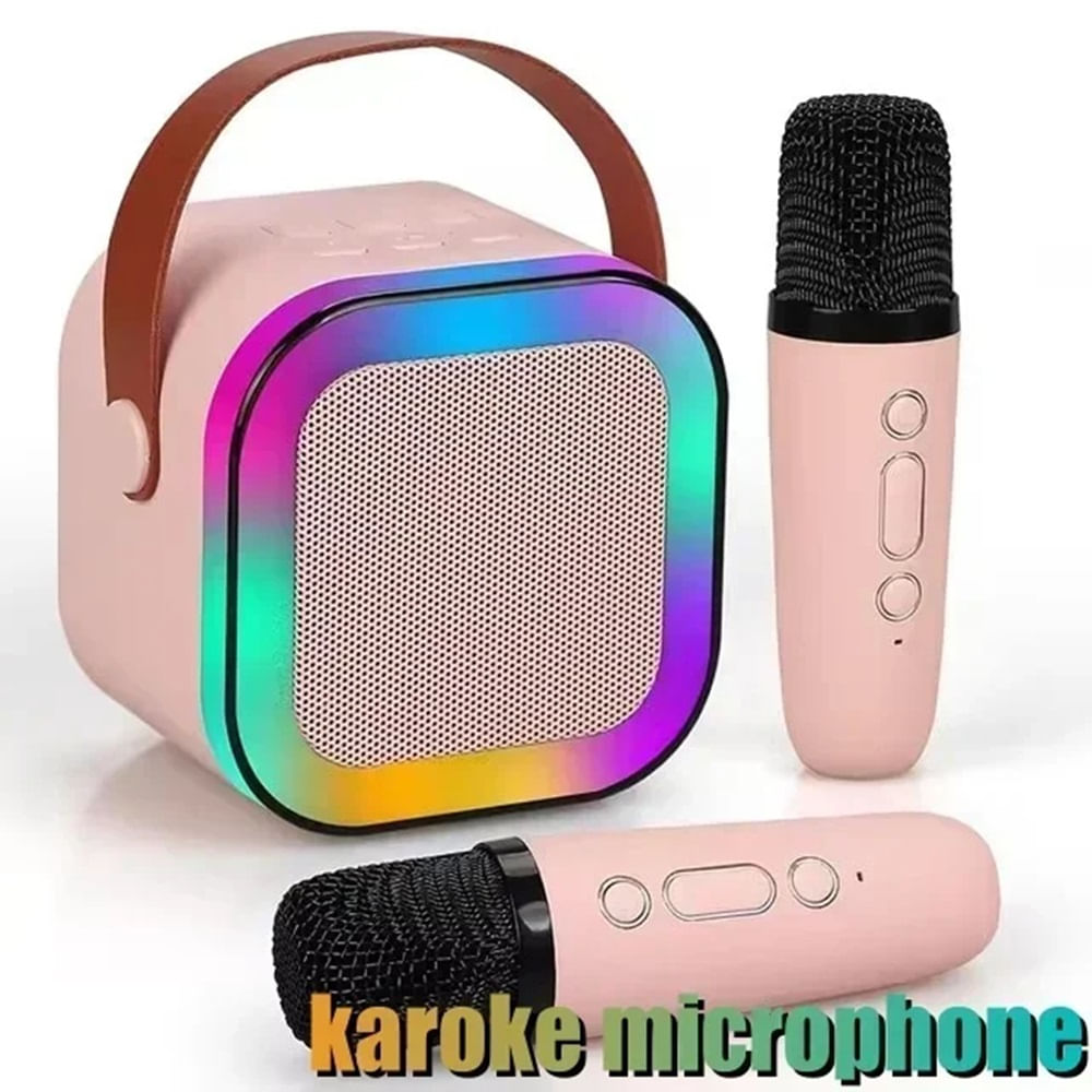 Mini parlante karaoke con 2 microfonos bluetooth - Oechsle