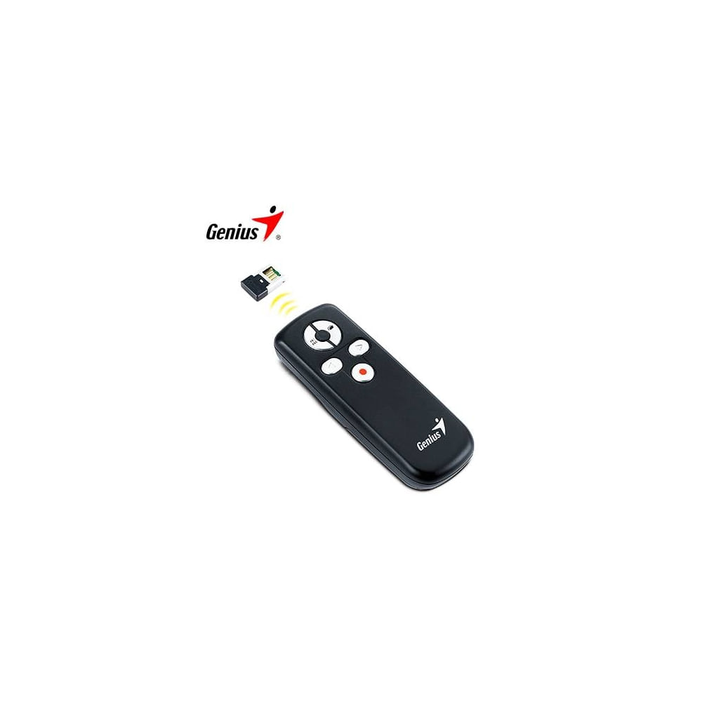 Presentador Genius Media Pointer 100 Black con puntero láser y ...