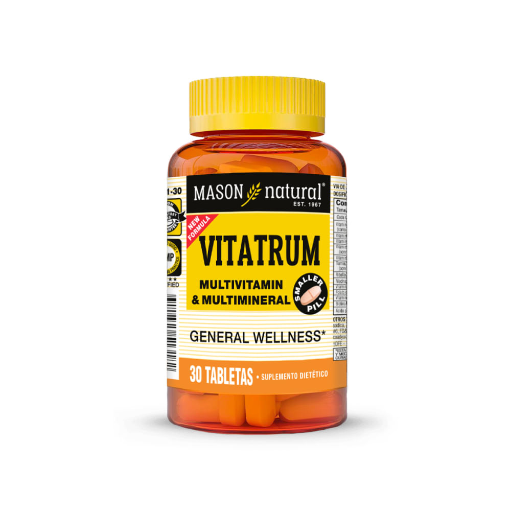 Vitatrum Multivitamínico y Multimineral Mason Natural 30 Tabletas - Oechsle
