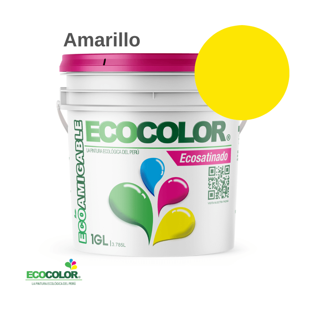 Pintura Ecológica ECOSATINADO 1 Galón Amarillo - Oechsle