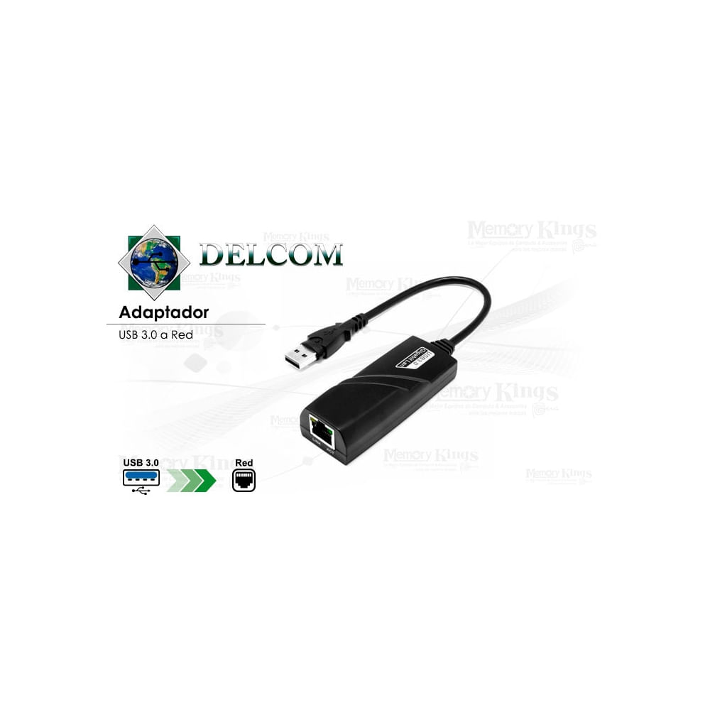 Adaptador USB 3.0 a Red Gigabit Ethernet Delcom - Conexión Rápida y ...