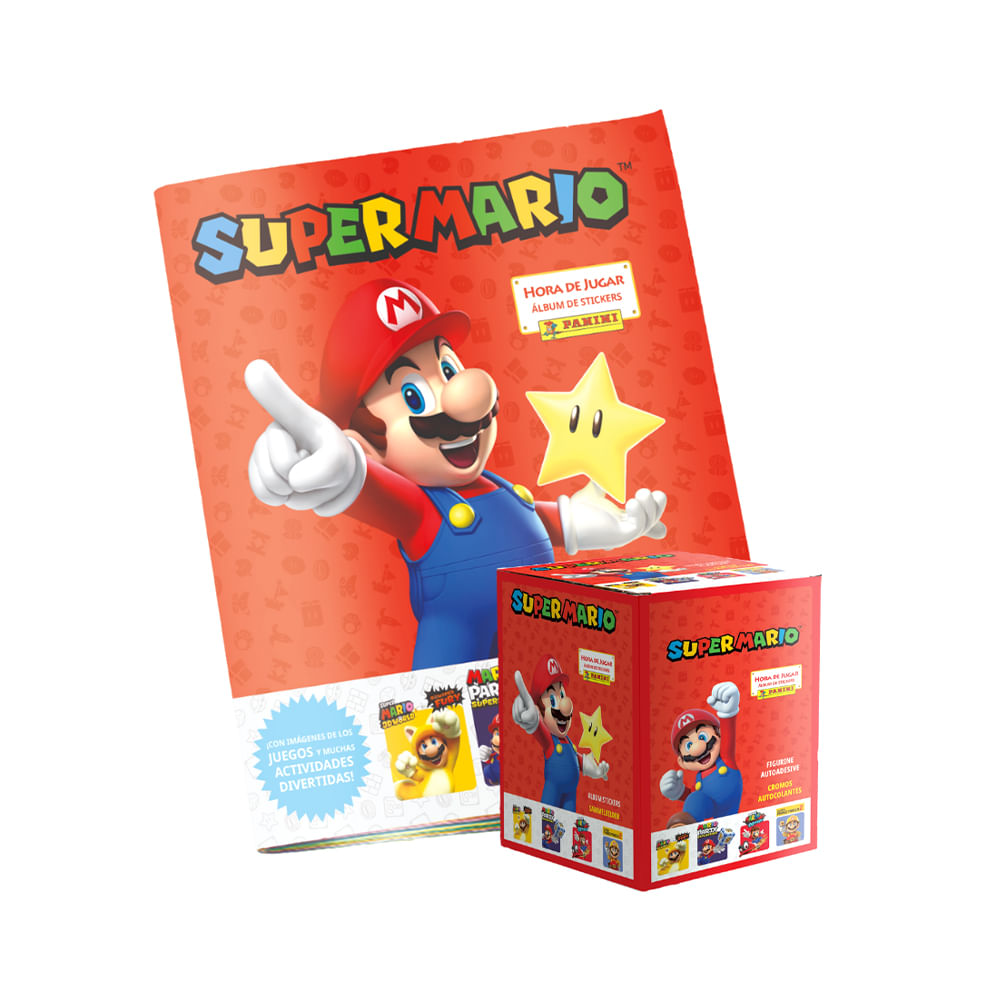 ALBUM SUPER MARIO, ALBUM TAPA BLANDA + PAQUETON - Oechsle