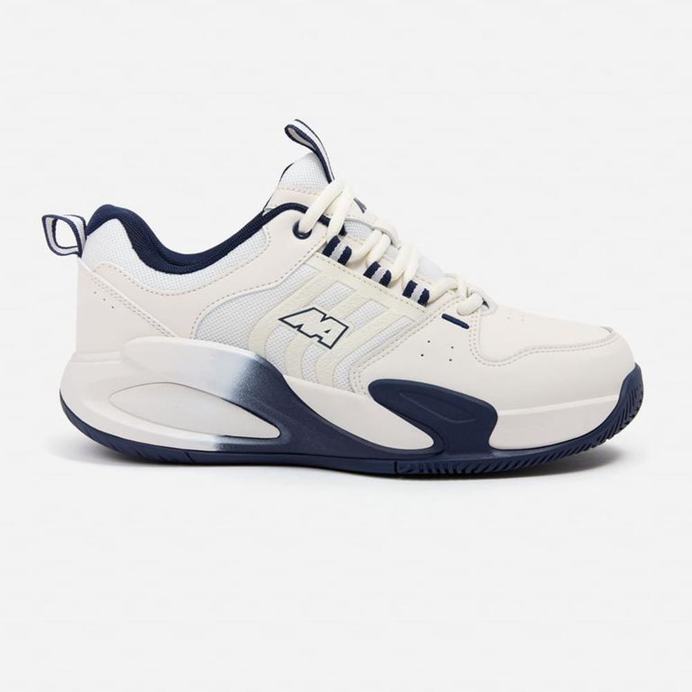 Zapatillas New Athletic Tennis Streeth27 Crema Con Azul Oscuro Hombre ...