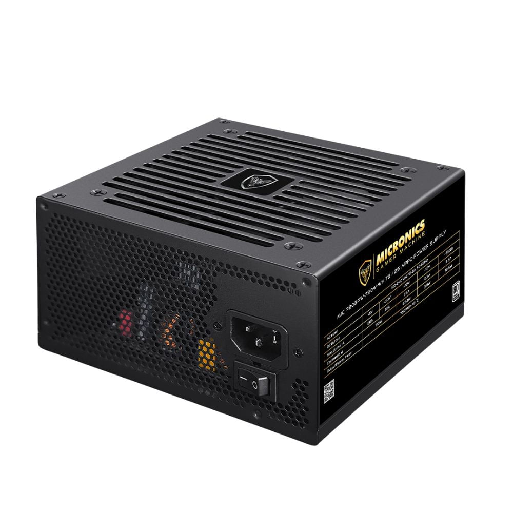 Fuente de Poder Micronics ATX MIC P80BPW-750w APFC 80 Plus Bronze - Oechsle