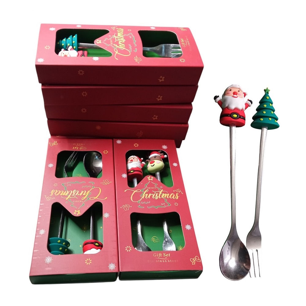 Set de Cubiertos para Postre en Cajita Navidenos - Oechsle