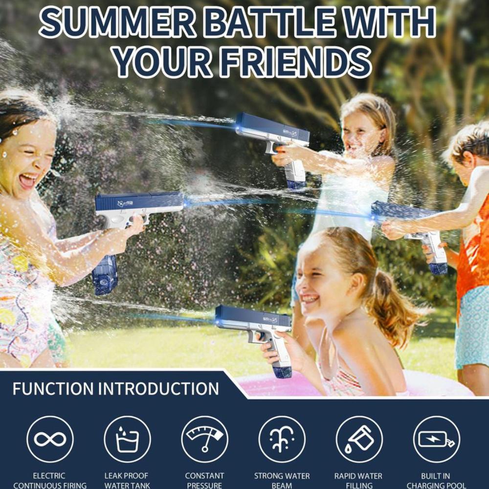 Pistola Glock de Agua Eléctrica Azul Batería - Oechsle