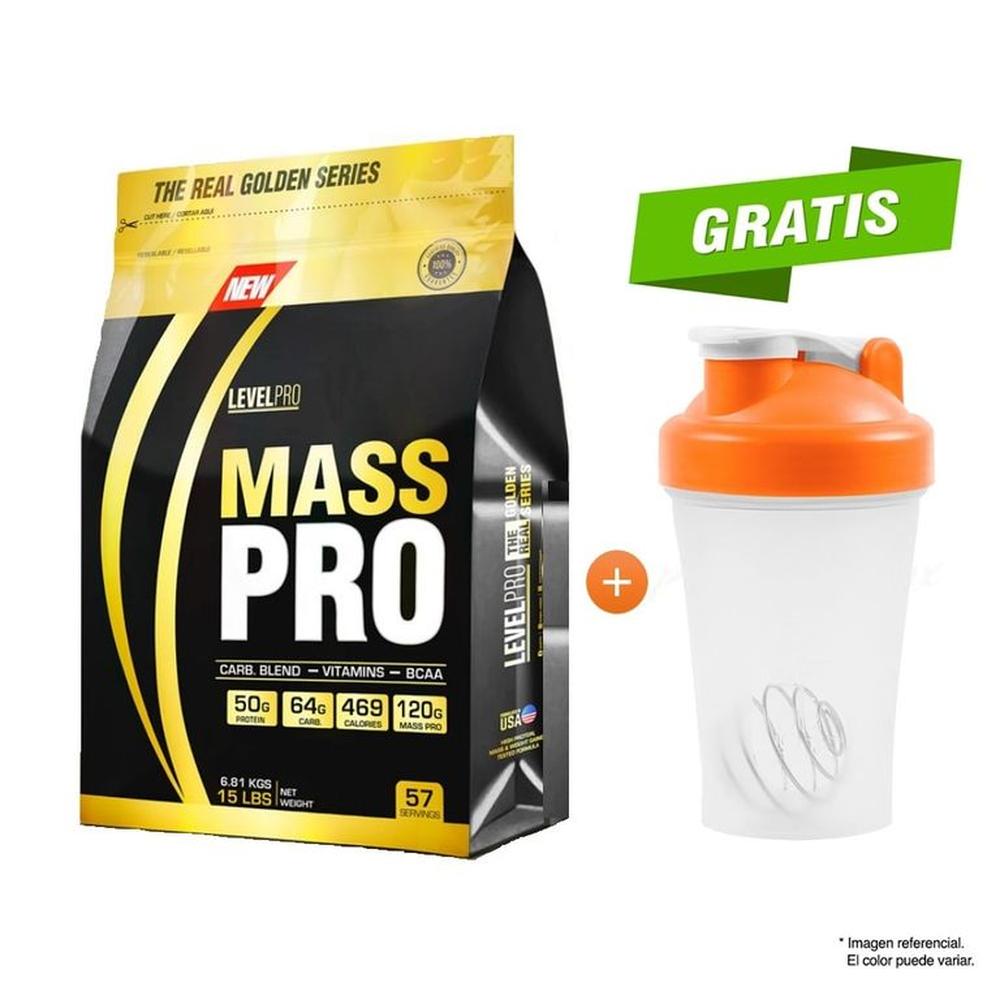 Level Pro Proteína Mass Pro 15 lbs Chocolate + shaker - Oechsle
