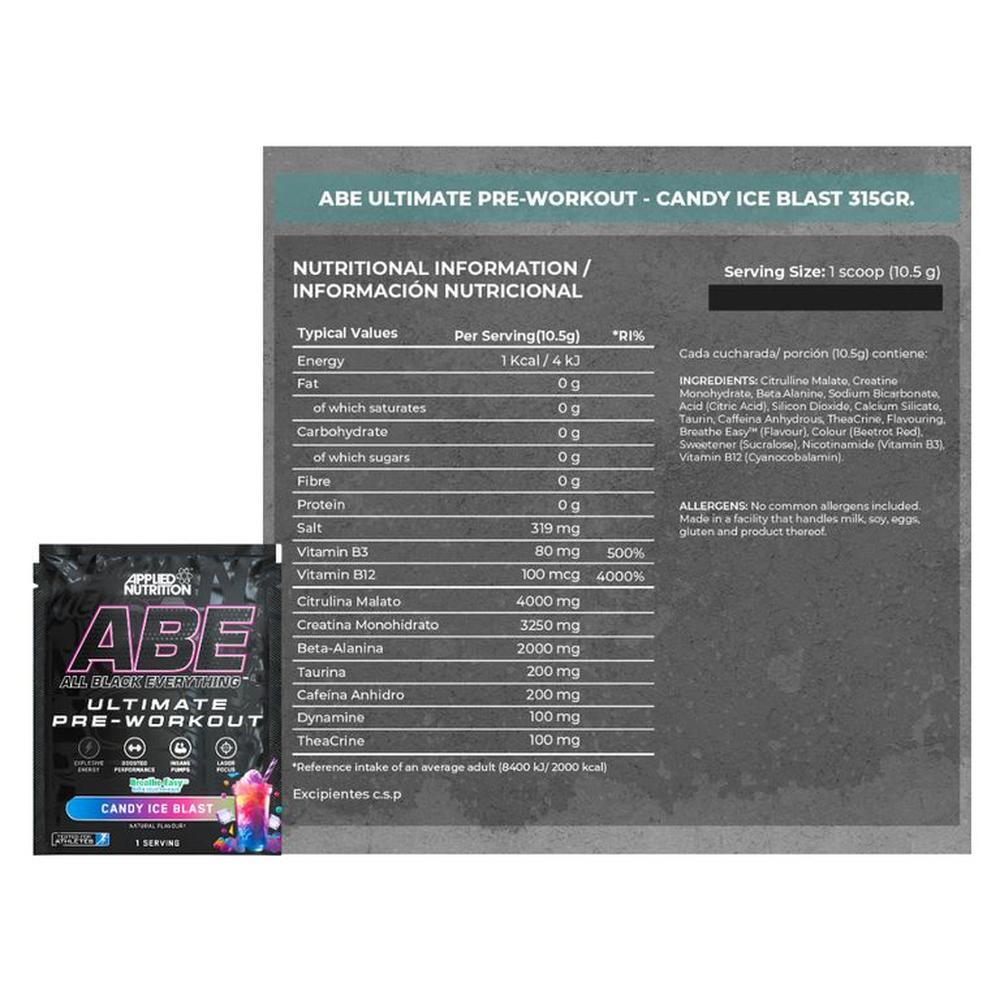 Pre Entreno ABE 50 servicios / Sachet - Candy Ice Blast - Oechsle