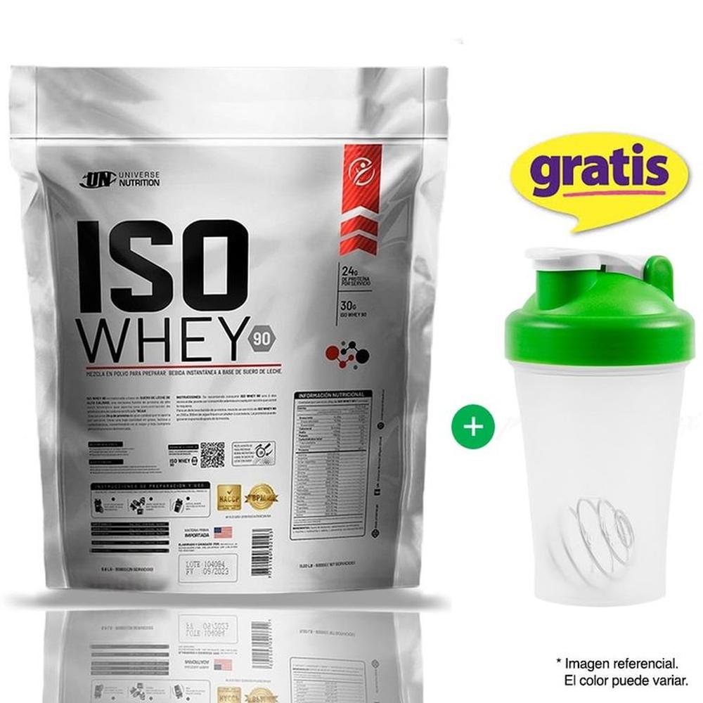 ISO WHEY 90 DE 3KG UNIVERSE NUTRITION VAINILLA + SHAKER - Oechsle