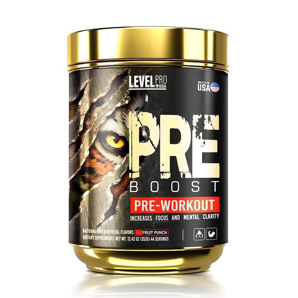 Pre Boost Pre Workout 44 servicios - Level Pro Fruit punch - Oechsle