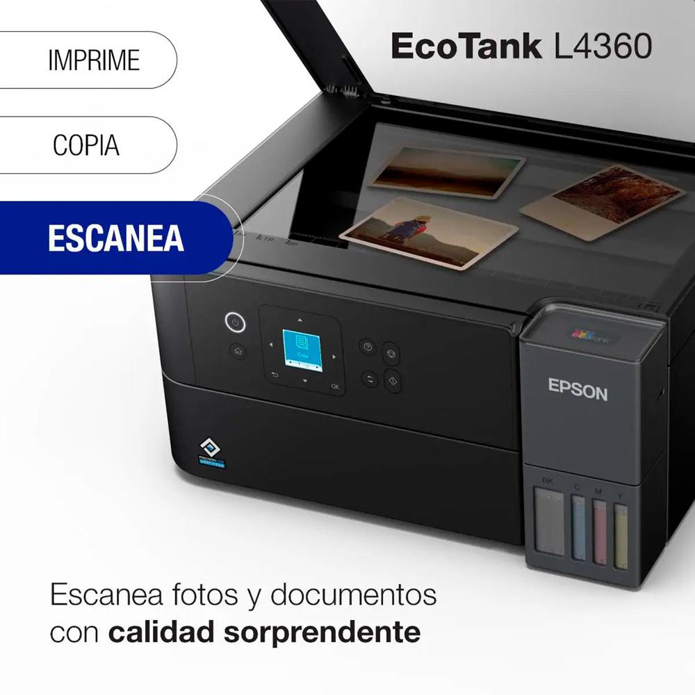 Impresora Epson EcoTank L4360 Wi-Fi dúplex multifuncional negro - Oechsle