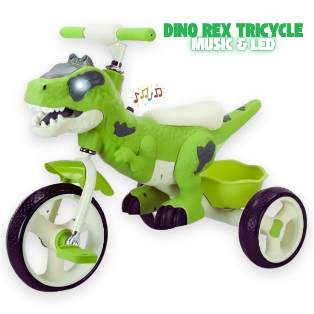 Triciclo Dinosaurio Rex Led Musical Para Niños | Oechsle - Oechsle