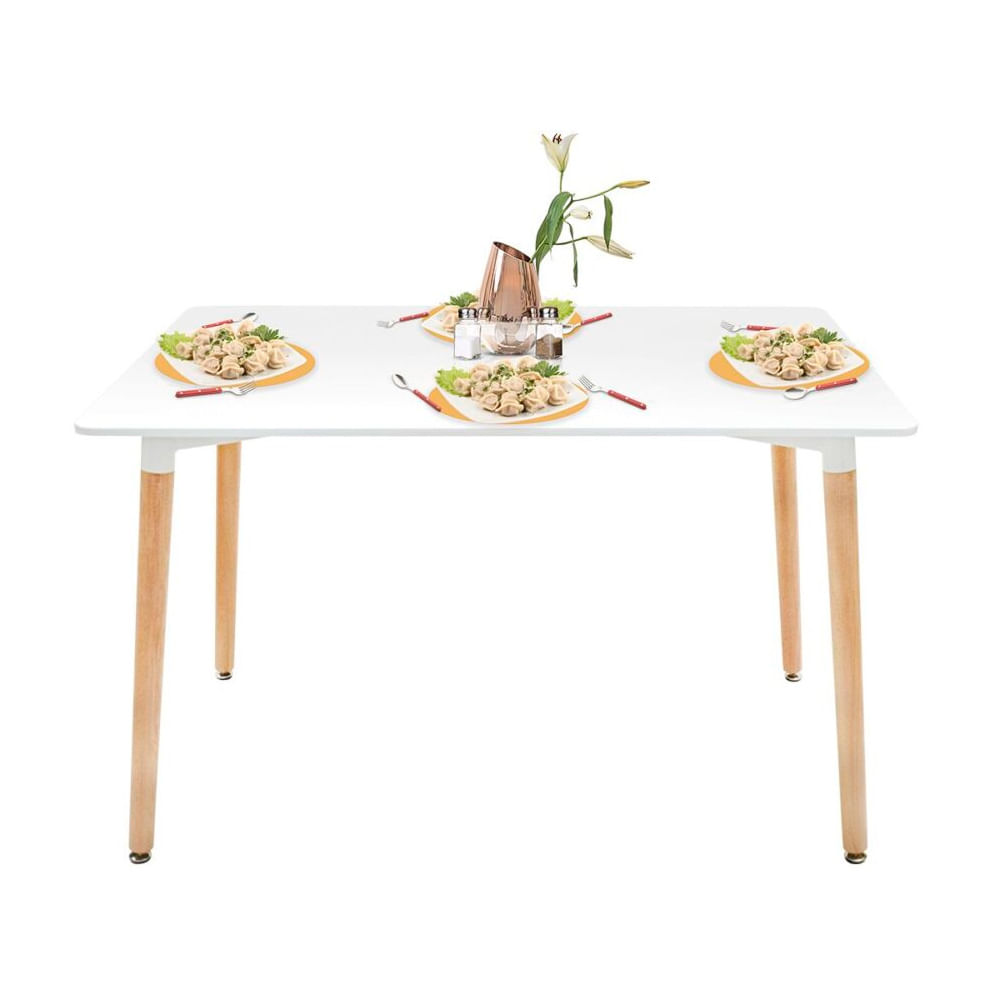 Mesa De Comedor Luigi Blanco 120x80 Cm Ofideas - Oechsle