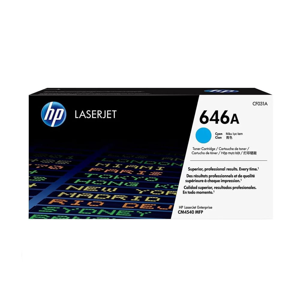 Tóner HP 646A Cyan para LaserJet CM4540 - Alta calidad de impresión y ...