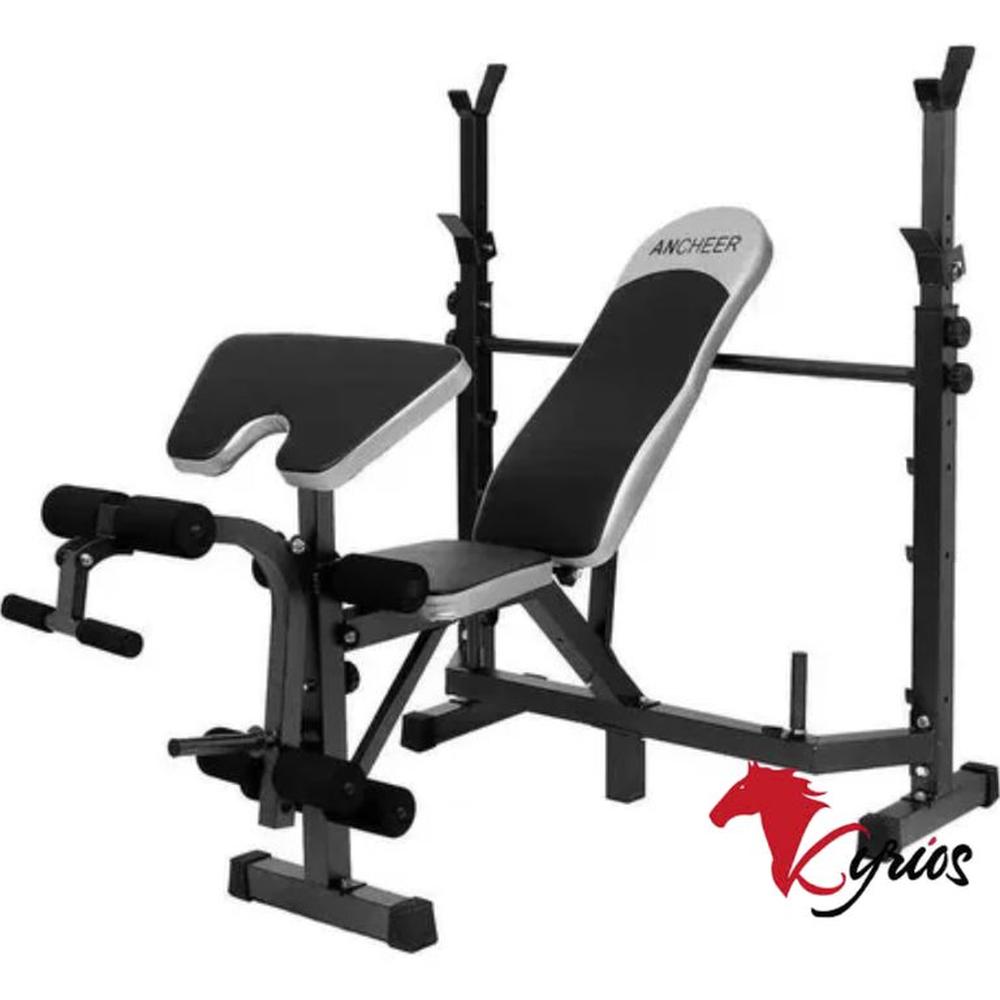 BANCA DE PECHO CON PREDICADOR MULTIFUNCIONAL GYM Standard Negro ...