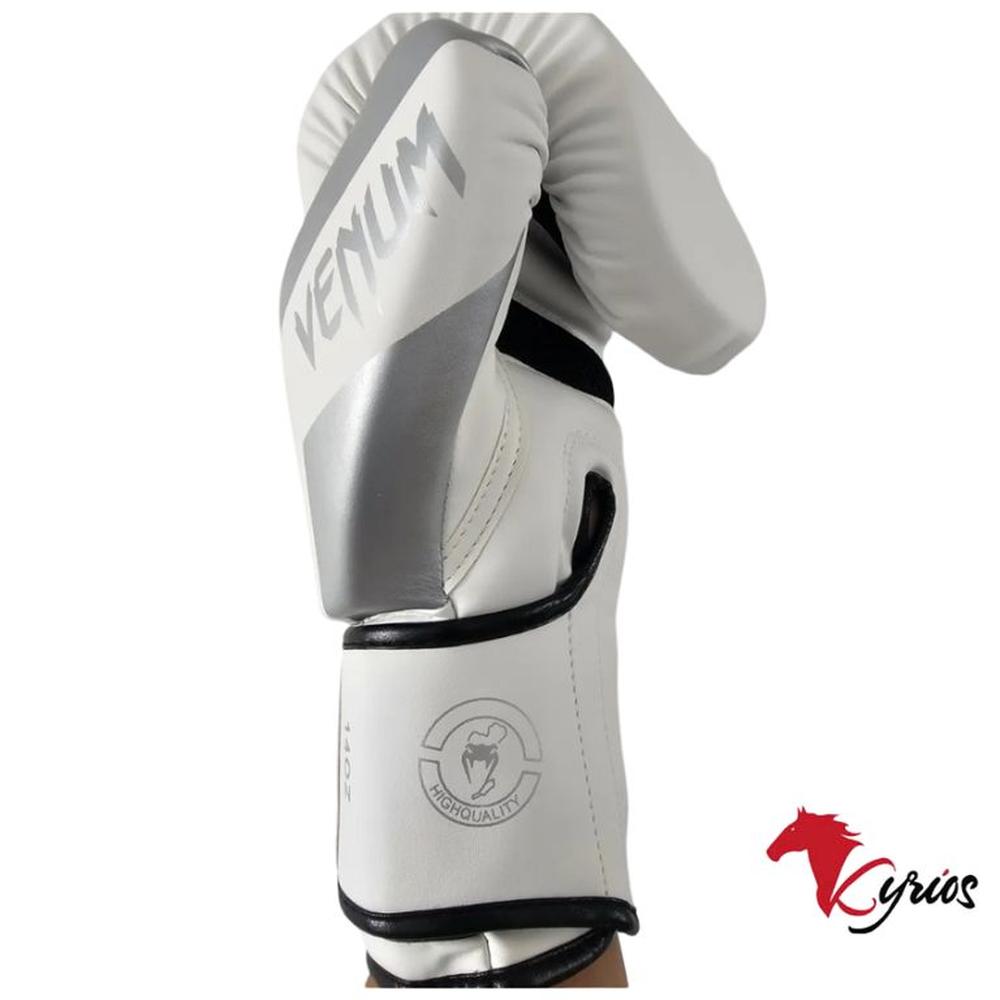 GUANTES DE BOX VENUM 3.0 DE 14 ONZ COLOR PLATEADO CON BLANCO - Oechsle