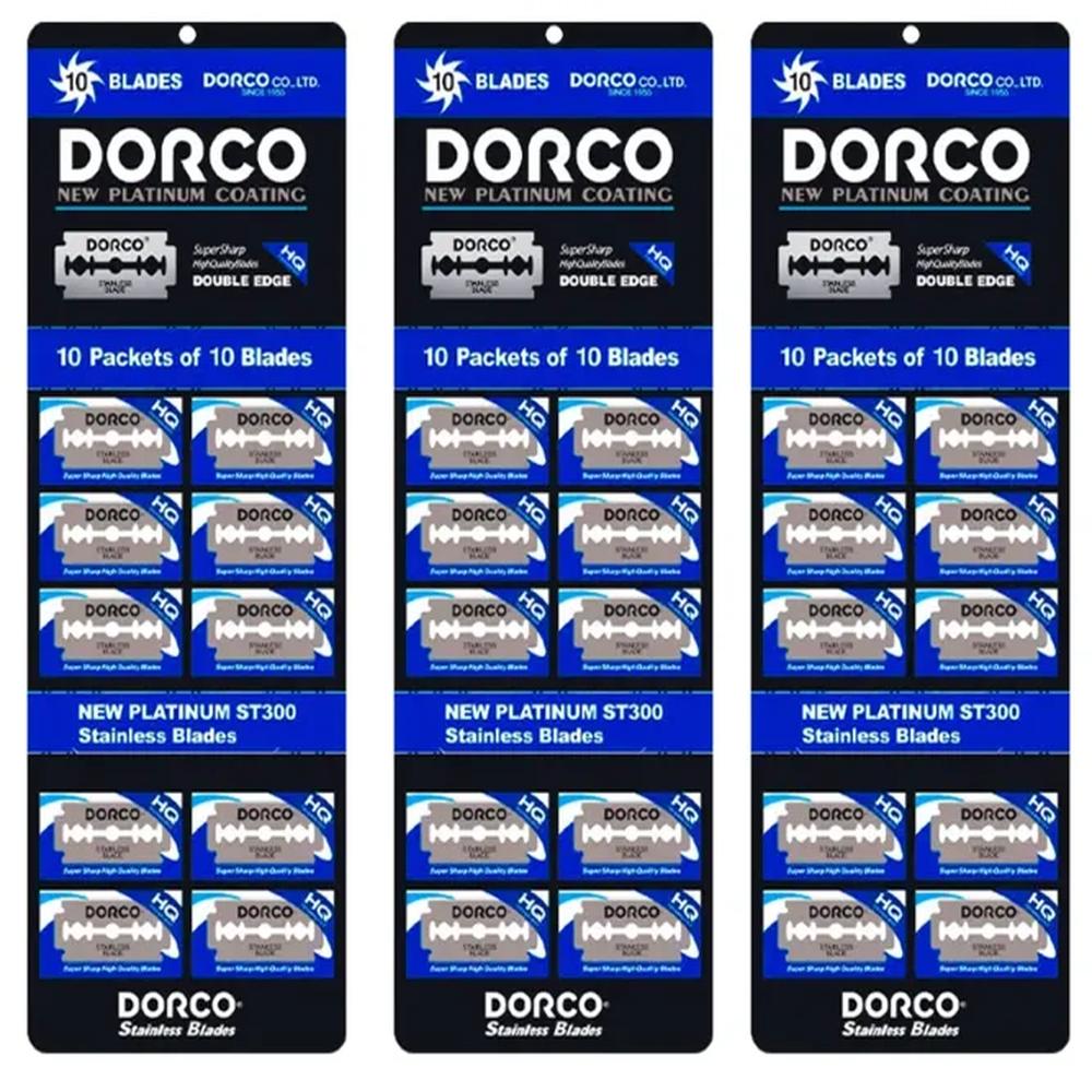 Pack 3 Hoja De Afeitar Cuchilla Dorco - 300 Cuchillas - Oechsle