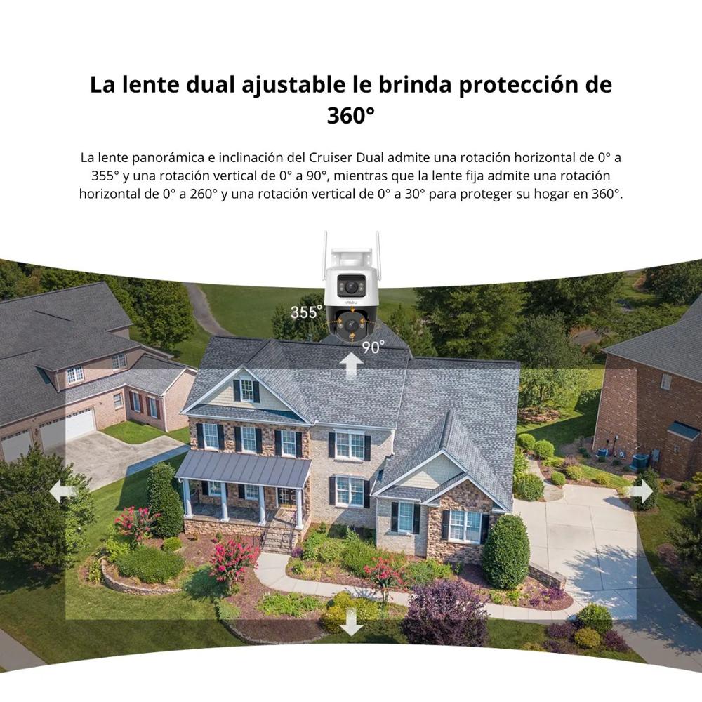 Kit 3 Cámara Seguridad WiFi Imou Cruiser Dual 10MP + Micro SD 64GB 360 ...