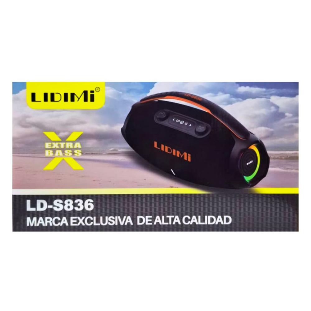 Parlante Bluetooth 5.3 LIDIMI LD-S836 60W con Bass Boost y Luces RGB LD ...