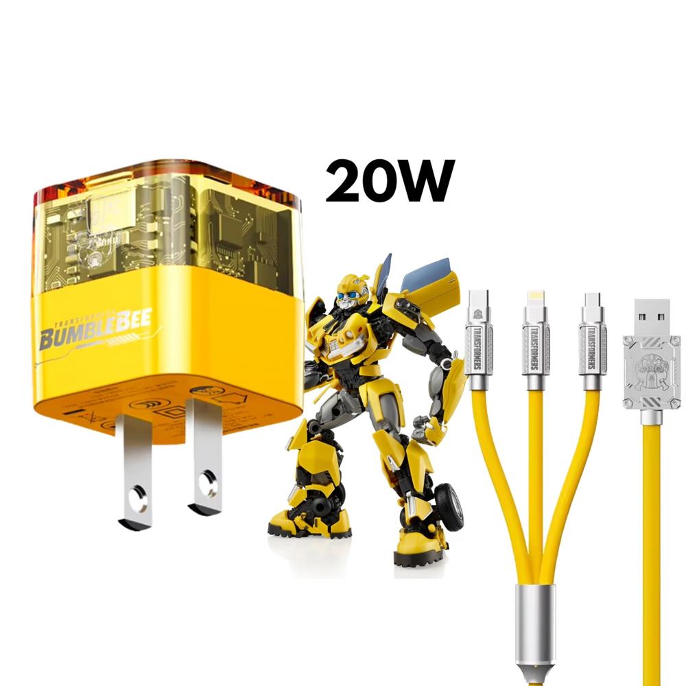 Combo Transformers TF-K05 20W + Cable TF-A03 Amarillo Carga rápida ...
