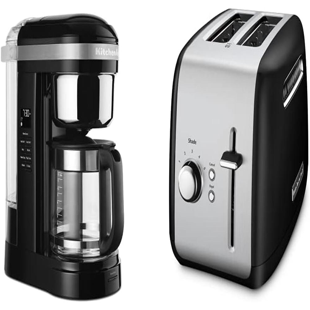 KitchenAid KCM1209OB + KMT2115, cafetera 12 qt / 11.4 L + tostadora 2 ...