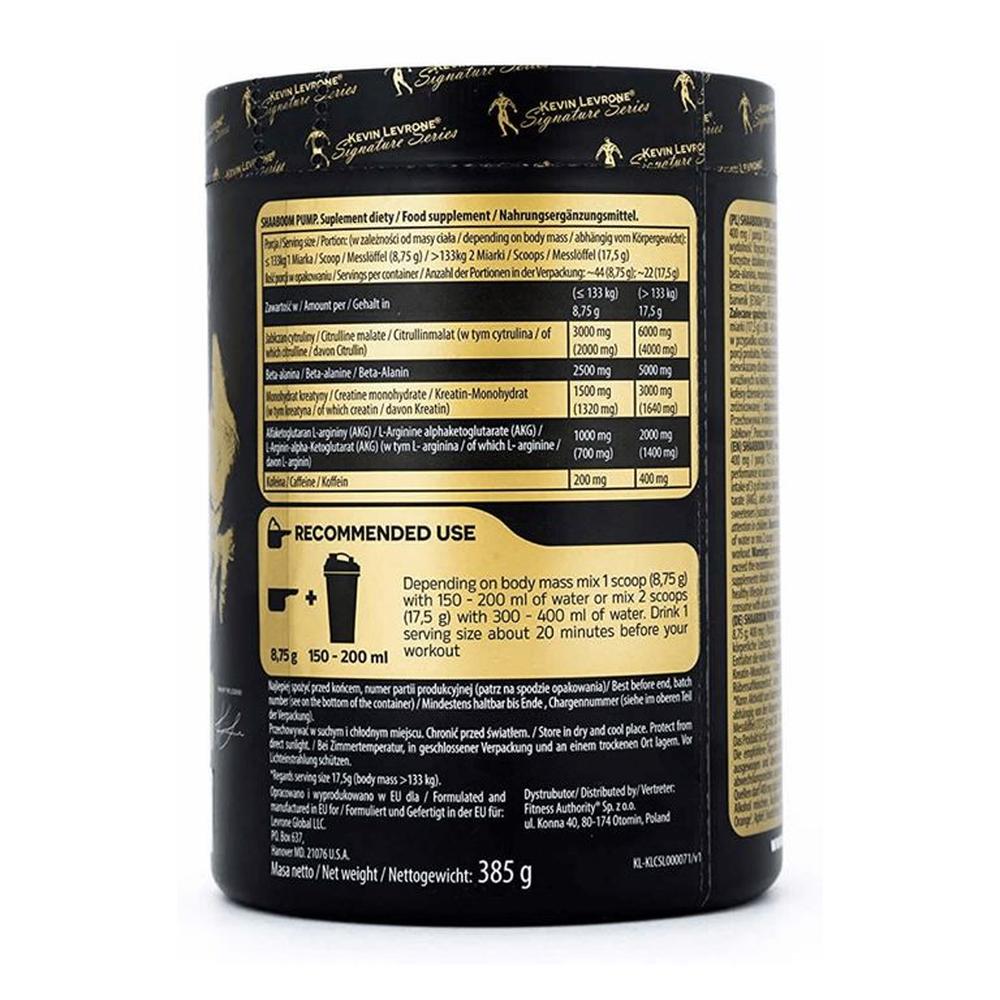 SHABOOM PUMP KEVIN LEVRONE - PRE ENTRENO - Oechsle