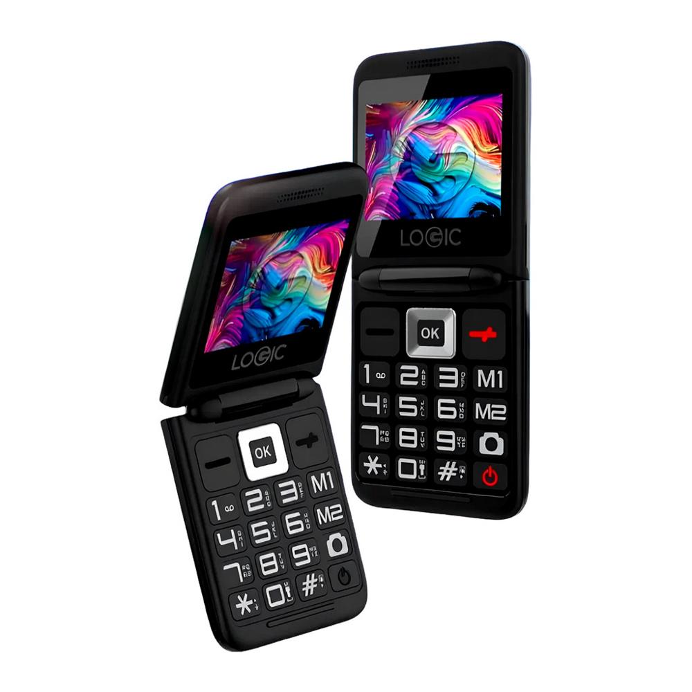 Logic Z3l 4g Celular Plegable Botones Grandes Sos Dual Sim Negro - Oechsle