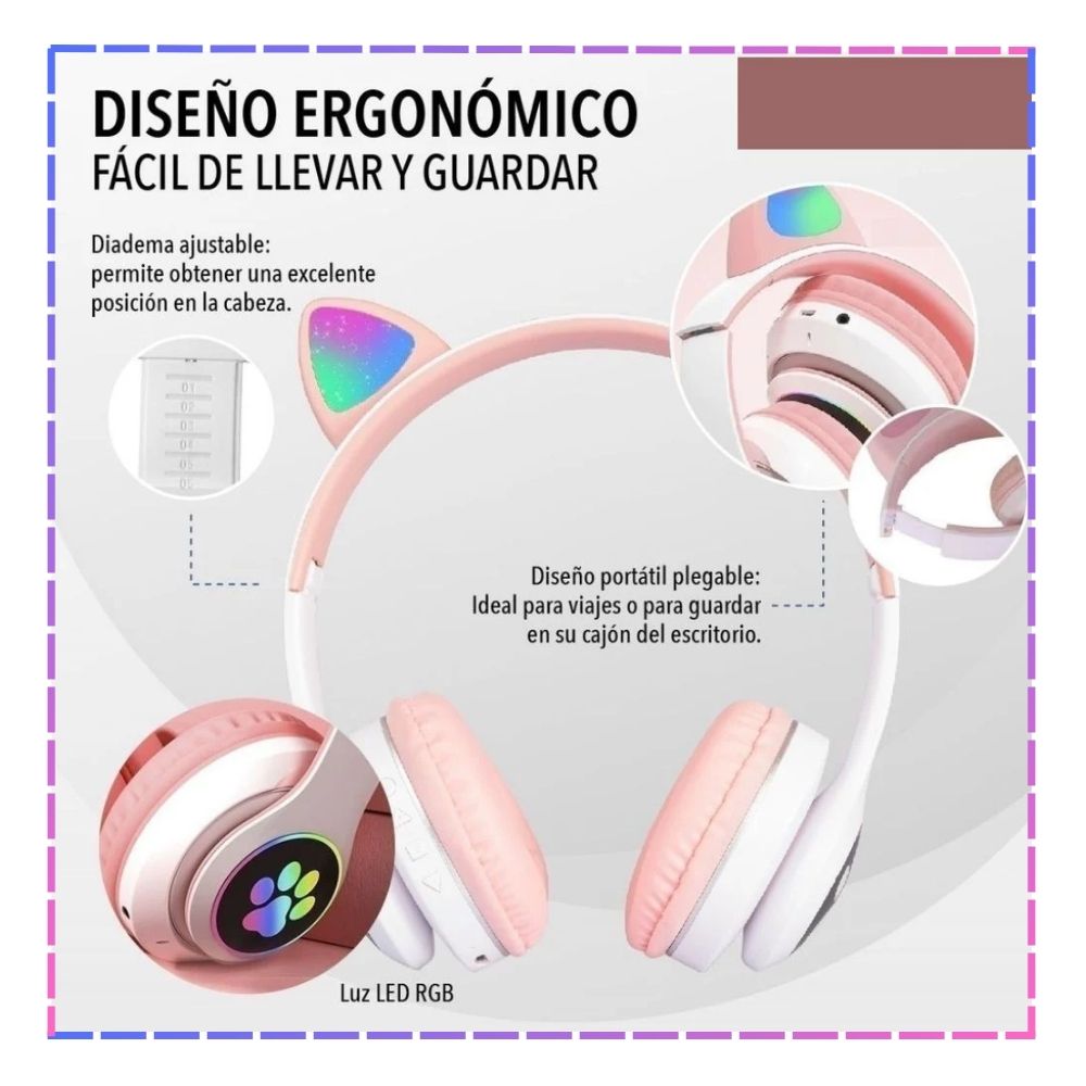 AUDIFONOS CAT GAMING CON LUZ LED STNH-28 | Oechsle - Oechsle