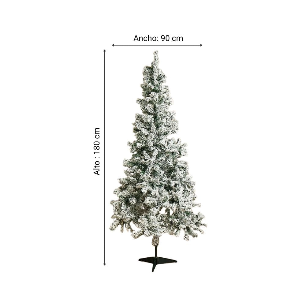 Árbol de Navidad Nevado 180cm con 530 Ramas Orange - Oechsle