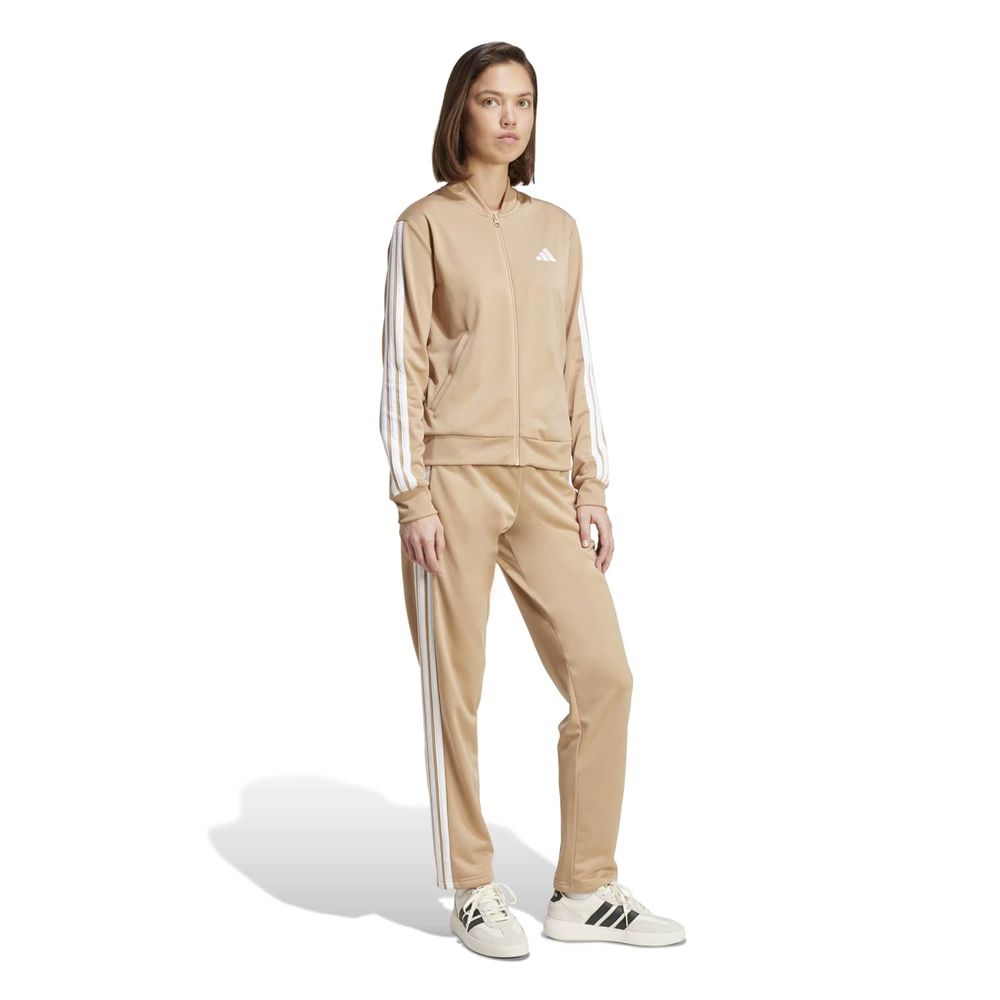 Conjunto Buzo Deportivo Adidas Mujer Essentials 3-Stripes Jx0507 Marron ...