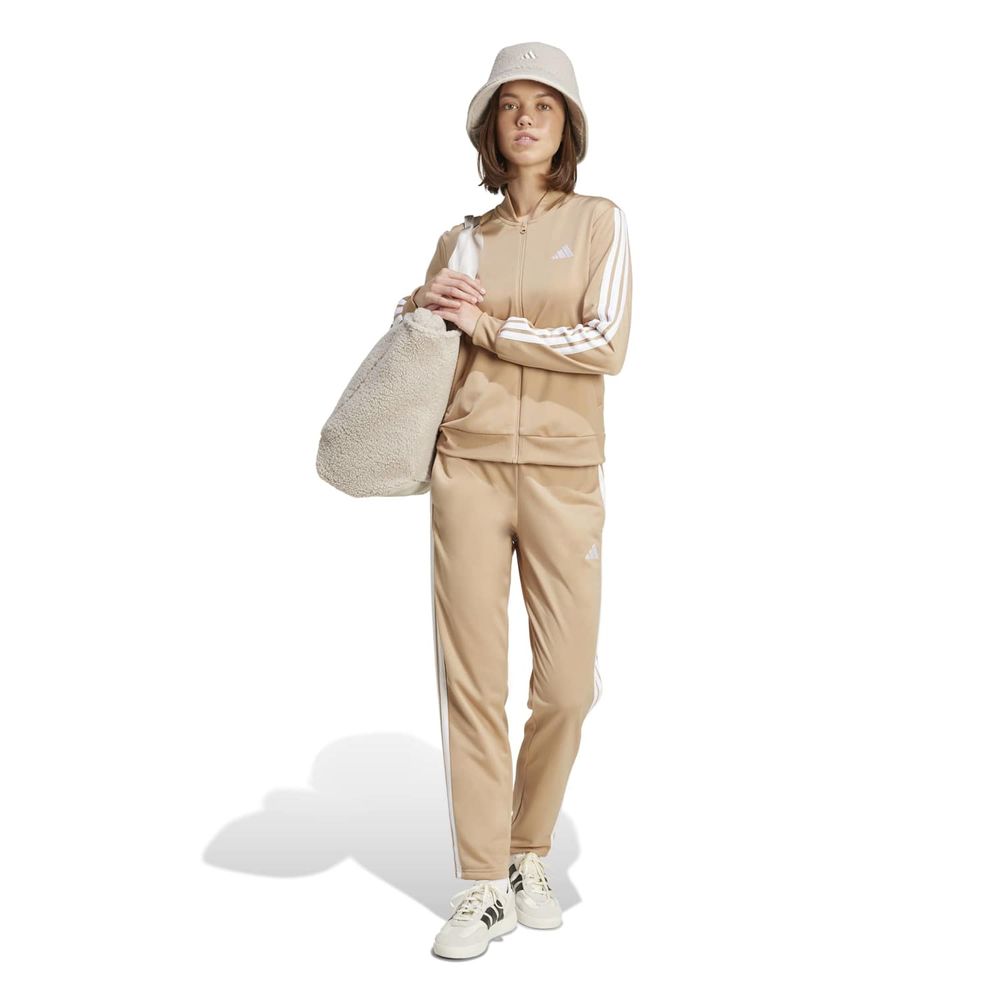 Conjunto Buzo Deportivo Adidas Mujer Essentials 3-Stripes Jx0507 Marron ...