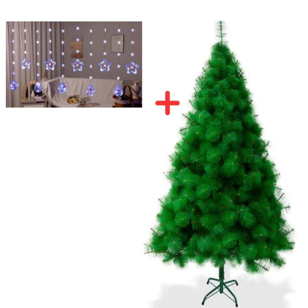 Árbol de Navidad de 210 cm Grande y Realista con Luces de Navidad - Oechsle