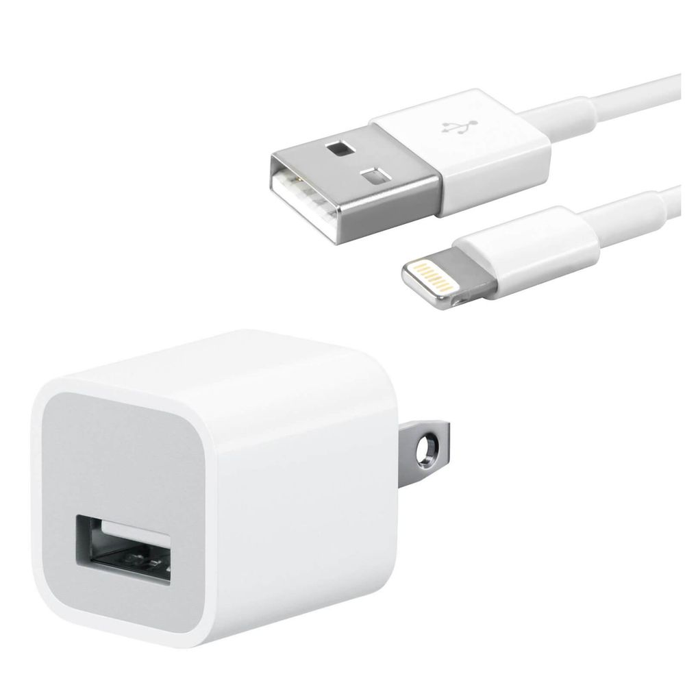 Apple Cargador 5W + Cable 1mt Lightning a Usb iPhone iPad iPod Suelto ...