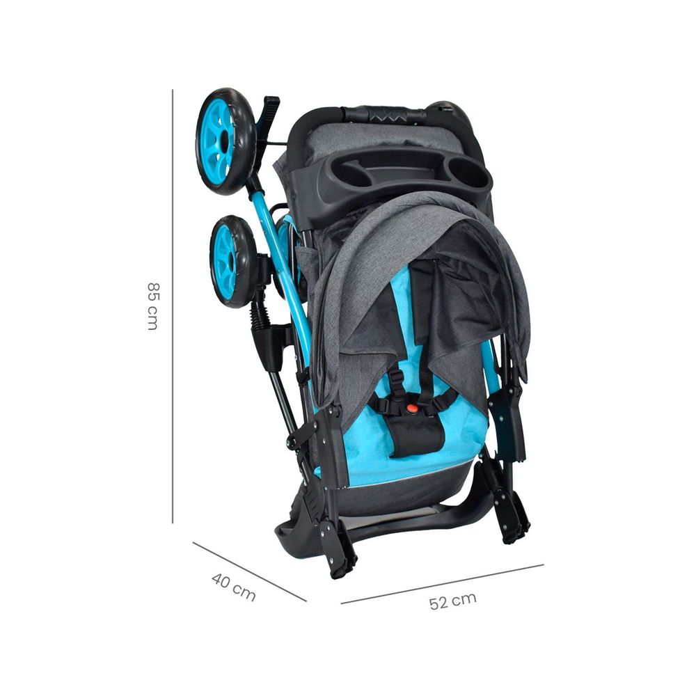 Combo Coche Multiposiciones Para Bebé Circus + Cuna Corral Azul ...